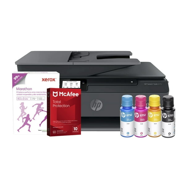MULTIFUNCIONAL HP 615 SMART TANK + KIT DE TINTAS +PAPEL XEROX ...