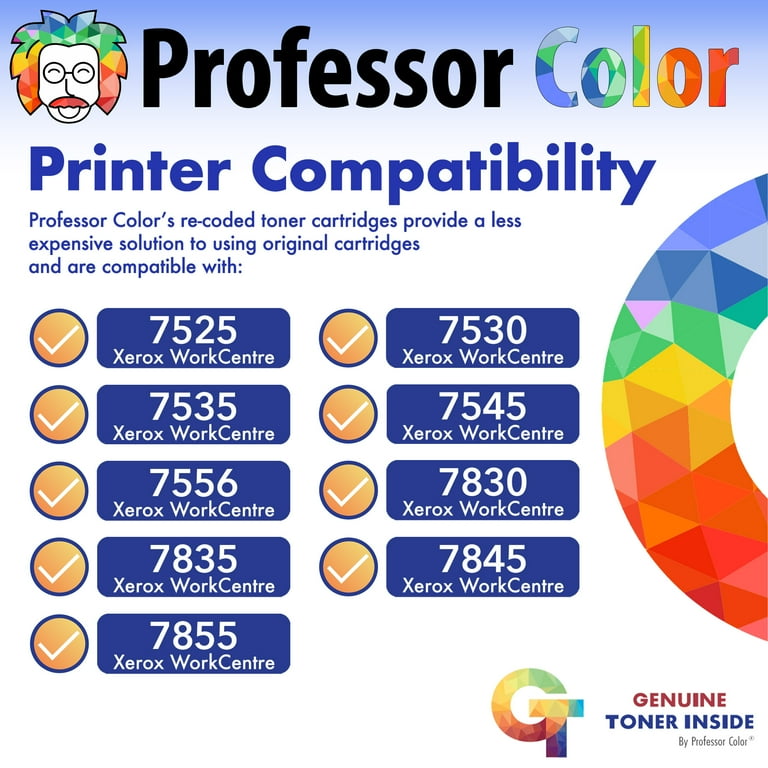 Professor Color Toner Cartridge For Xeroxs 7855 Toner Cartridge Work ...