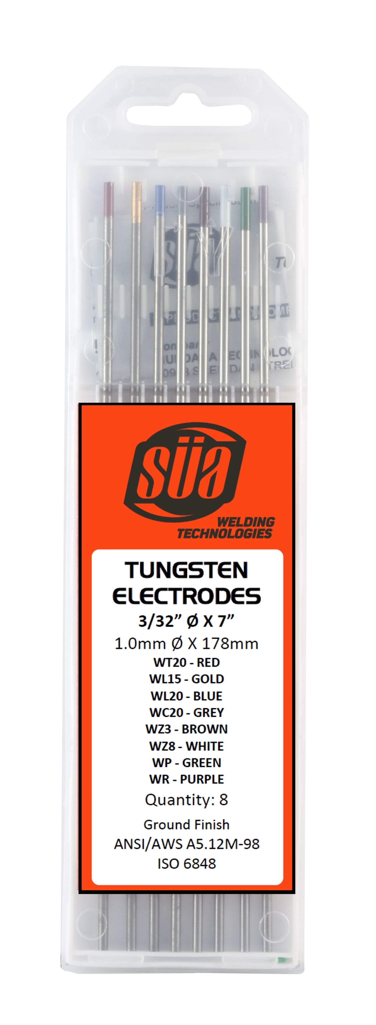 SÜA - Tungsten Electrodes - Mixed Colors - (Red, Gold, Blue, Grey ...