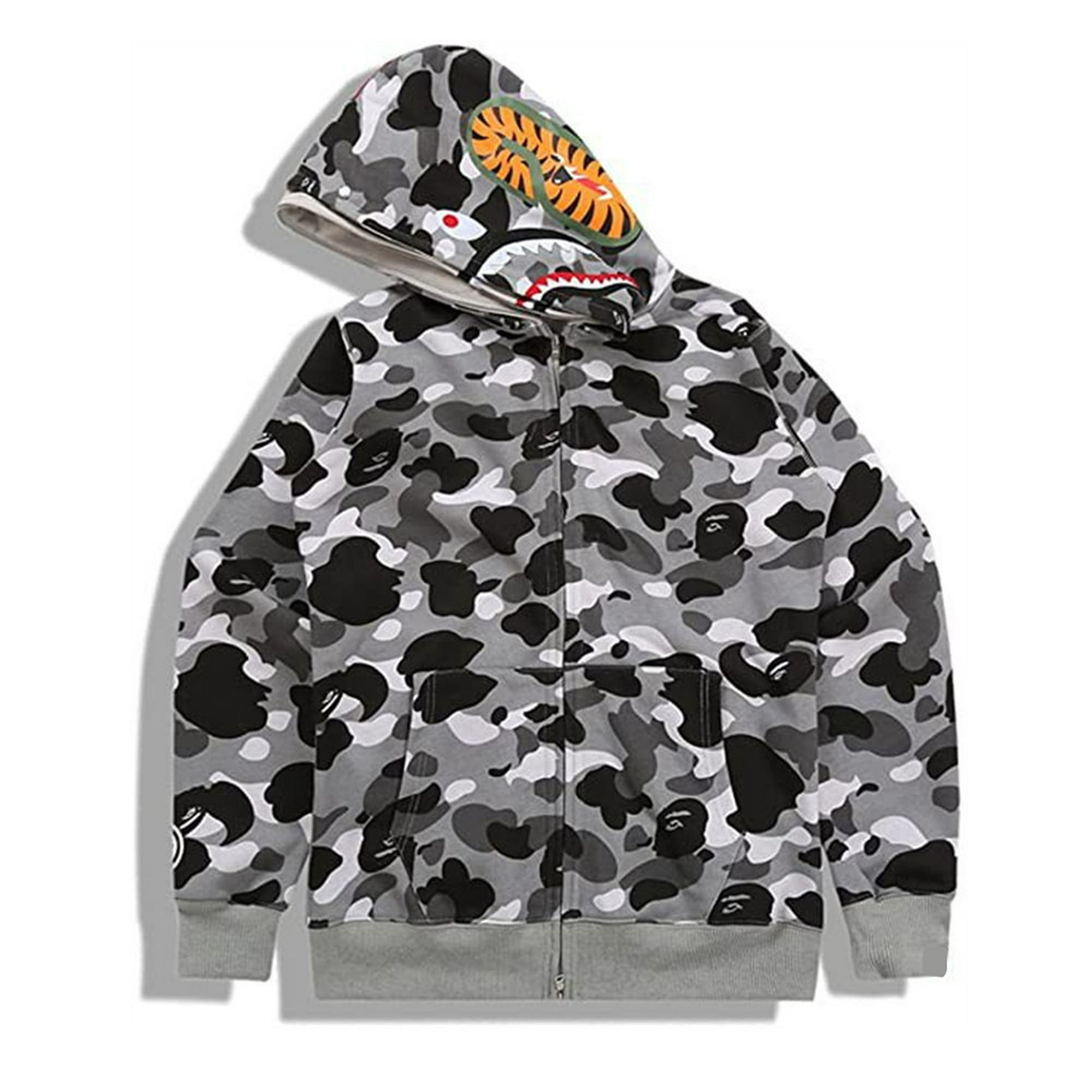 Click here for Baofu Shark Head Camouflage 3d Printing Hoodie Zip... prices