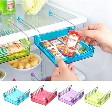 Fridge Freezer Slide Space Saver Organizer Kitchen Storage Rack Shelf ...