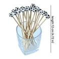 Agiufgs 100 Pack Football Fruit Picks Bamboo 4.72 in, Decorative ...