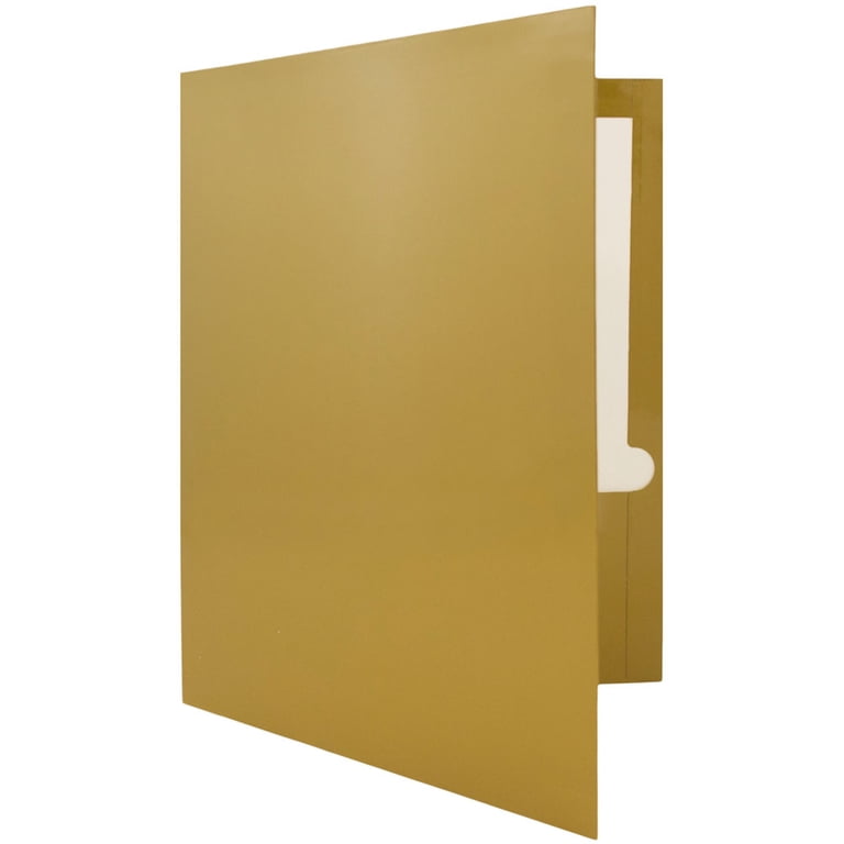 White Yeaqee 200 Pack 2 Pockets Glossy Laminated Paper Folder Glossy ...