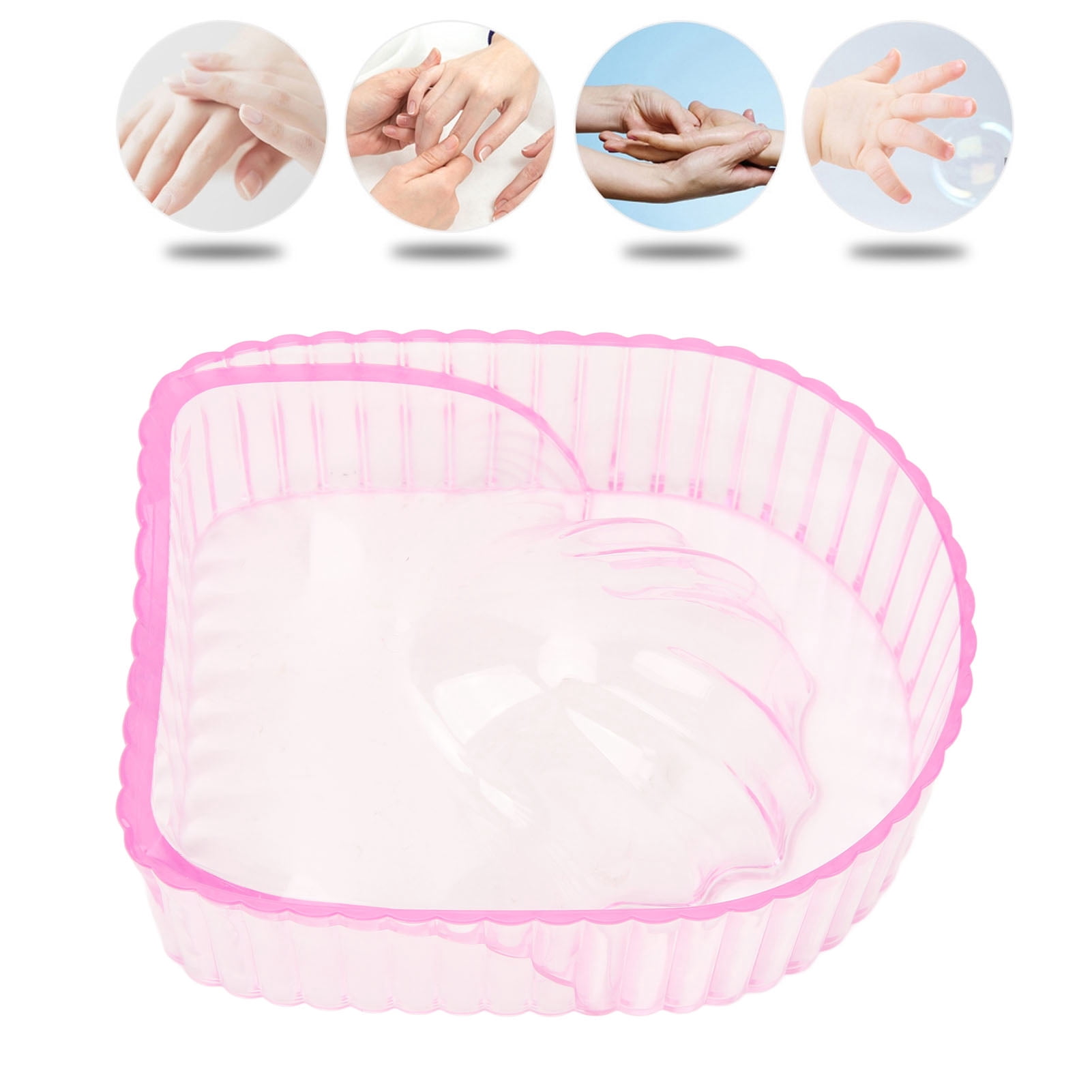 Acrylic Nail Hand Soaking Bowl, Groove Design for Manicure, Softening ...