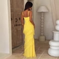 2026 New European and American Style Women's Yellow Spaghetti Strap ...