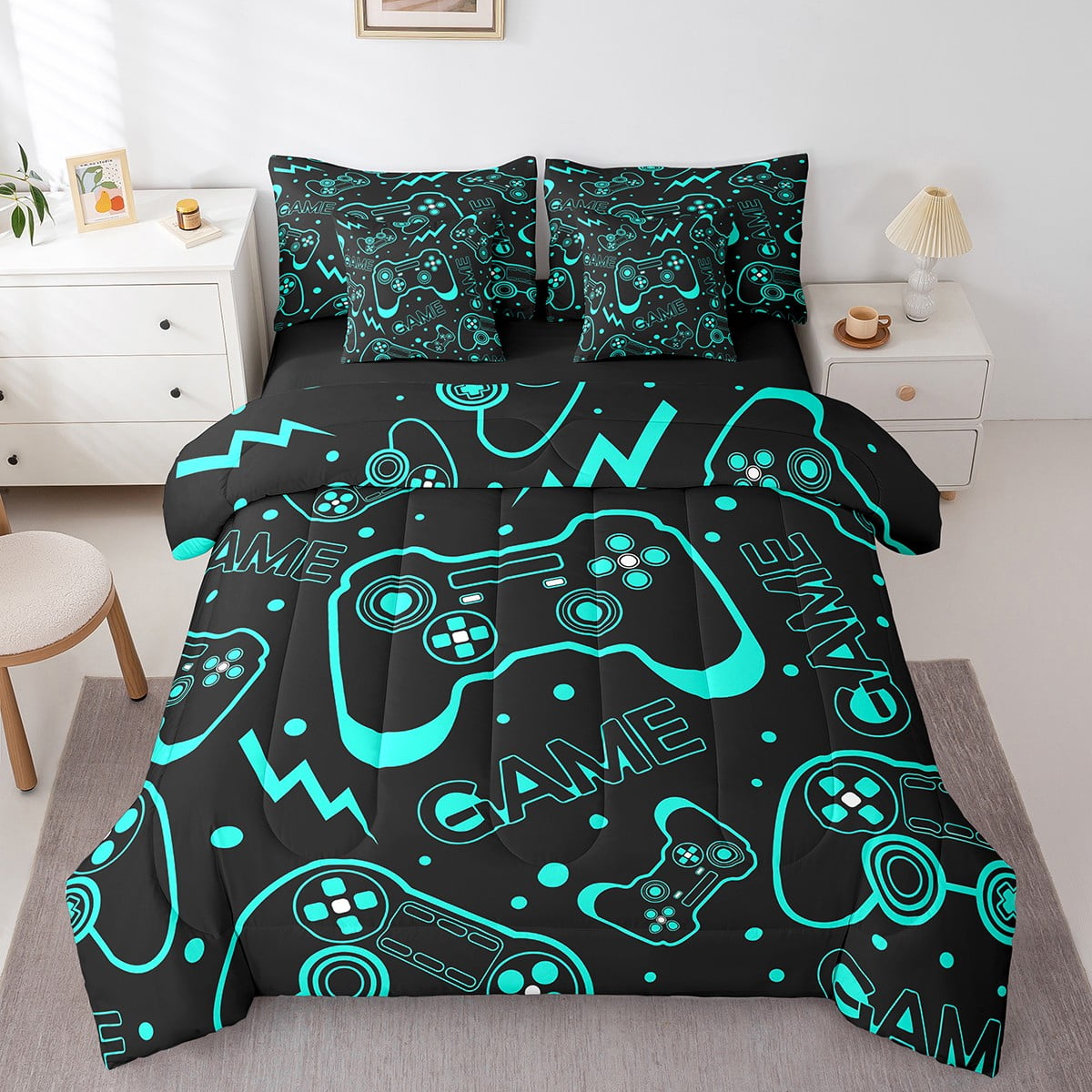 Click here for Erosebridal Video Game Bed In A Bag Full Size ligh... prices