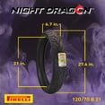 Pirelli Night Dragon Tire Set: 120/70B21 M/C 68H REINFTL Front & 150 ...