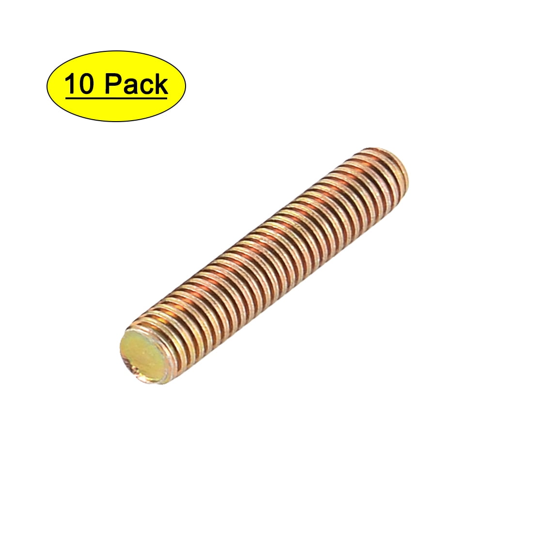 1mm Pitch M6 x 30mm Male Threaded Rod Bar Stud Bronze Tone 10 Pcs ...