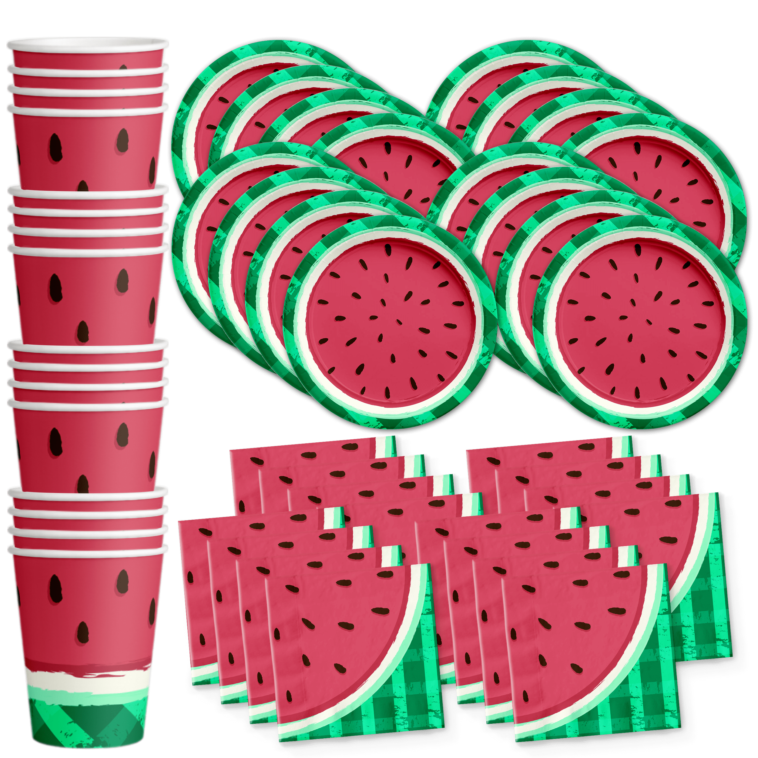 Watermelon Birthday Party Supplies Set Plates Napkins Cups Tableware ...