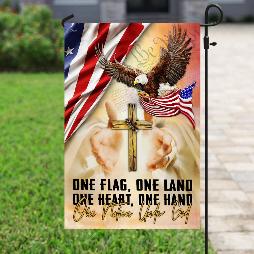 FLAGWIX American Garden Flag (11.5" x 17.5") - One Flag One Land One ...