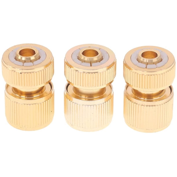 3 PCS Garden Hose Quick Connector, Solid Brass Quick Connector Water ...