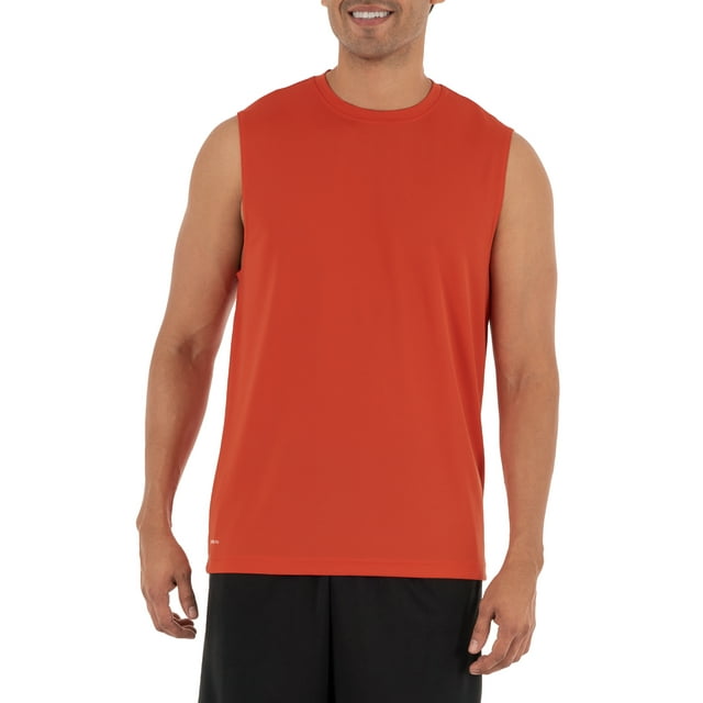 Athletic Works Men's and Big Men's Quick Dry Muscle Tee, up to 5XL ...