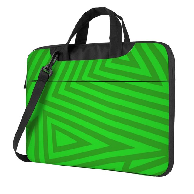 Green Geometric Abstract Texture Laptop Bag, 14 inch Laptop or Tablet ...