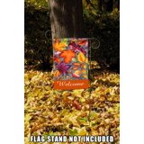 Toland Home Garden Autumn Welcome Leaves Fall Flag Double Sided 12x18 ...