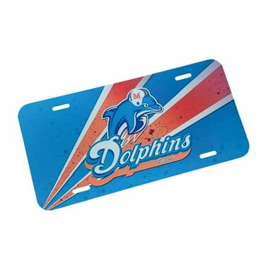 Dolphins #1 Fan Metal License Plate, Licensed by Rico - Walmart.com