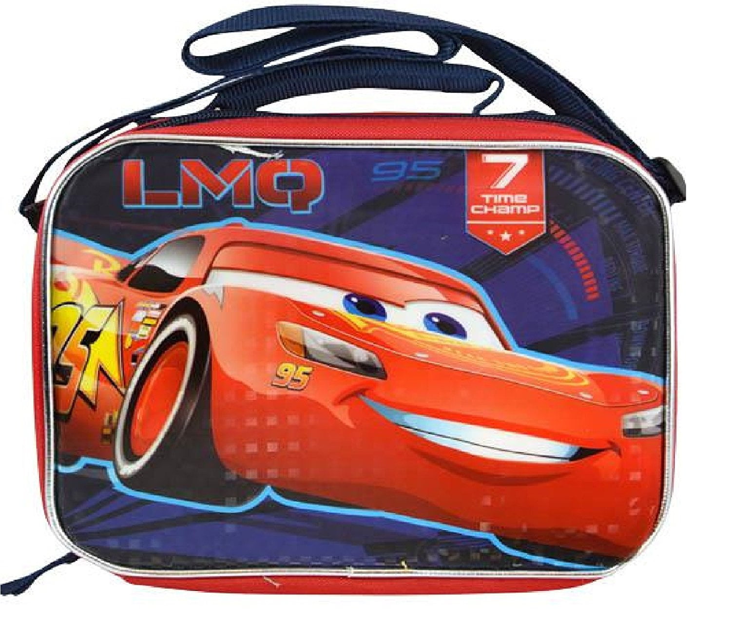 Disney Licensed Cars 3 LMQ 7 Time Champ Rectangle Lunch Bag with Strap ...