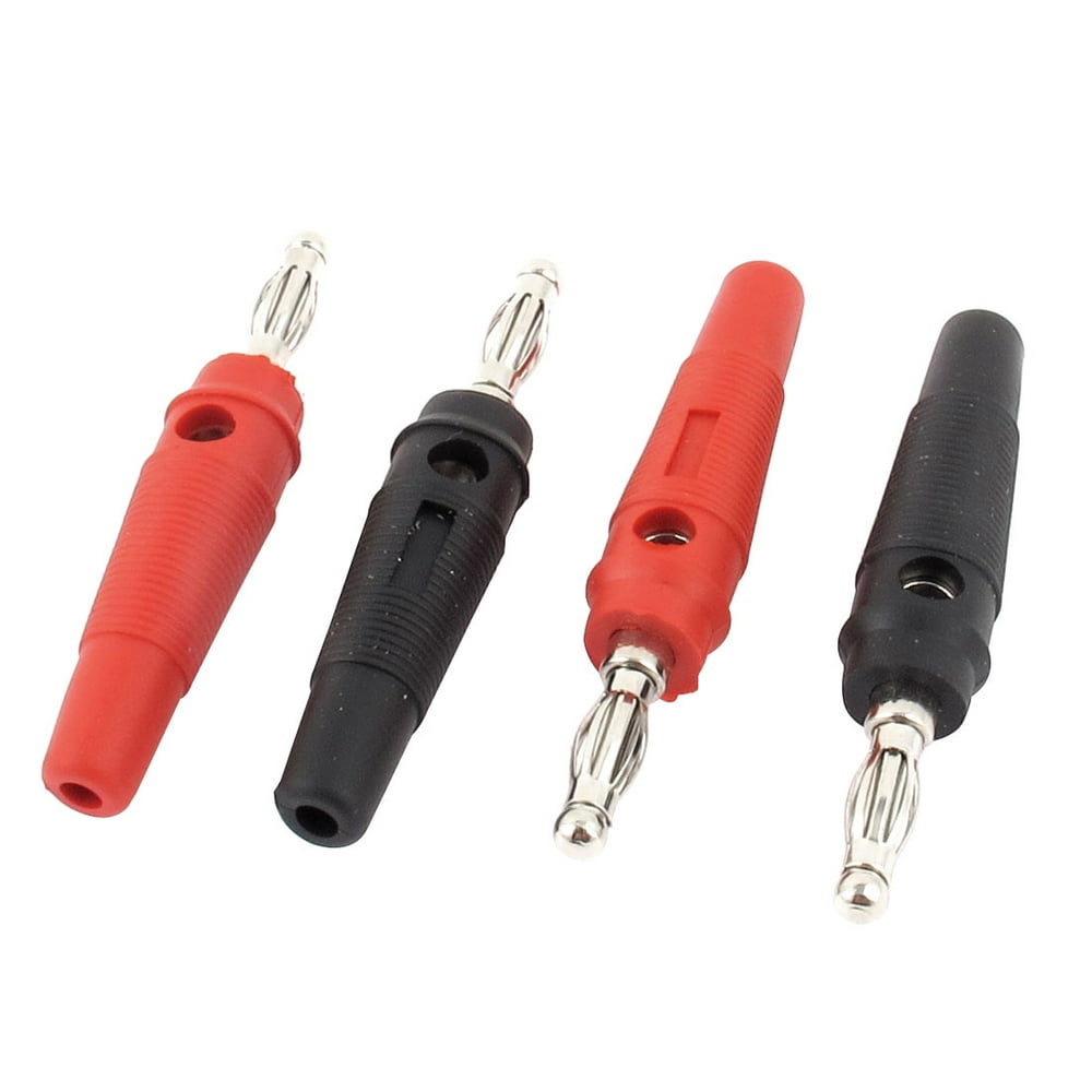 4pcs Audio Speaker Banana Plug Connectors Adapters For 3mm Wire Cable