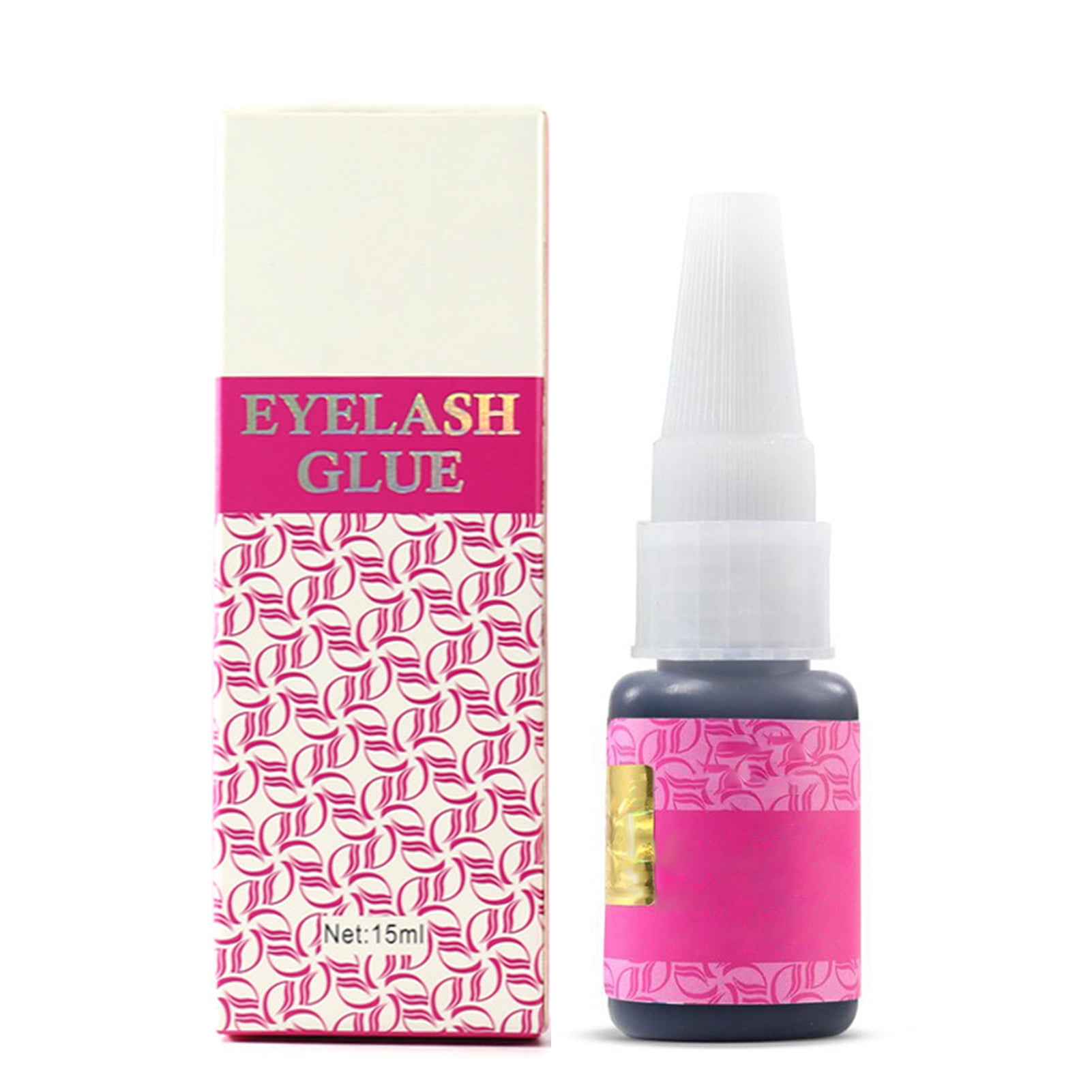 Pegamento para extensiones de pestañas de fijación fuerte y secado rápido, color negro, 15 ml ...