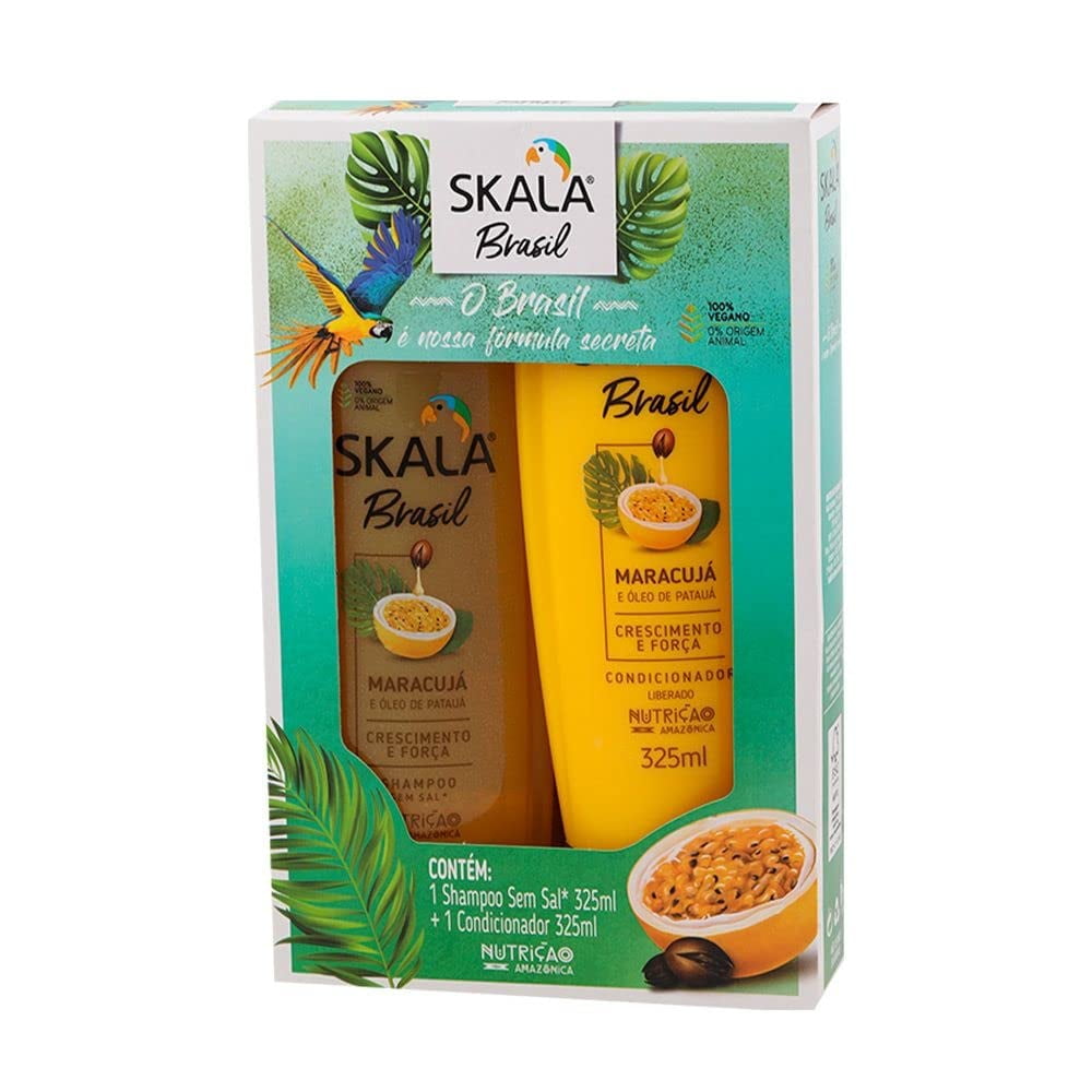 Skala Brasil Passion Fruit and Patuá Oil Shampoo and Conditioner Kit ...