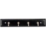Mainstays 8.75" Black Key Rack, 4 Satin Nickel Hooks, 2 lbs Working ...