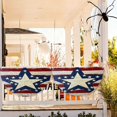 RKSupls Large Star over American Flag Canvas Patriotic Half Round ...