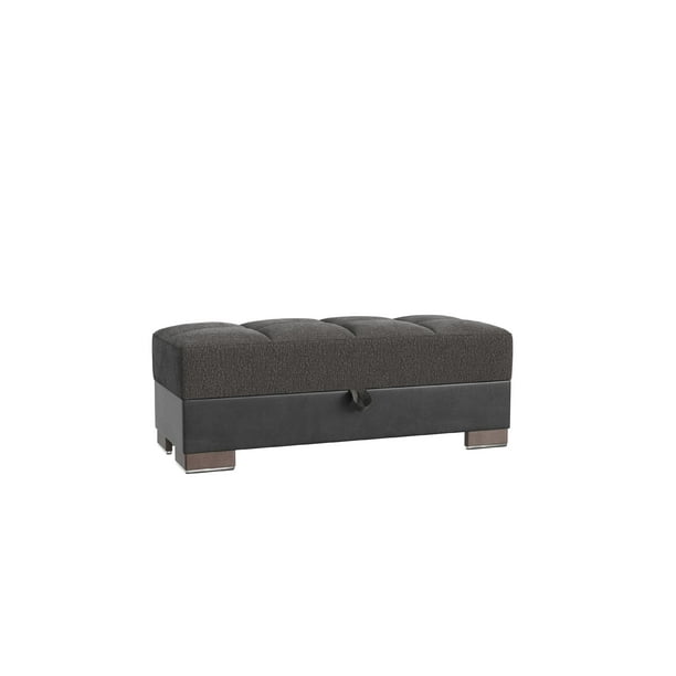 Ottomanson Origins Air Rectangular Upholstered Lift Top Ottoman, Gray ...