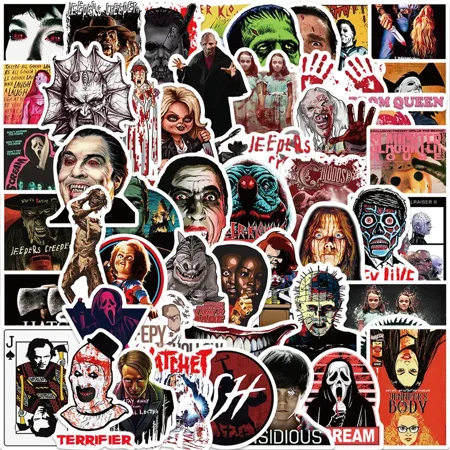50/100 Sheets Horror Movie Graffiti Stickers Classic Personality Art ...