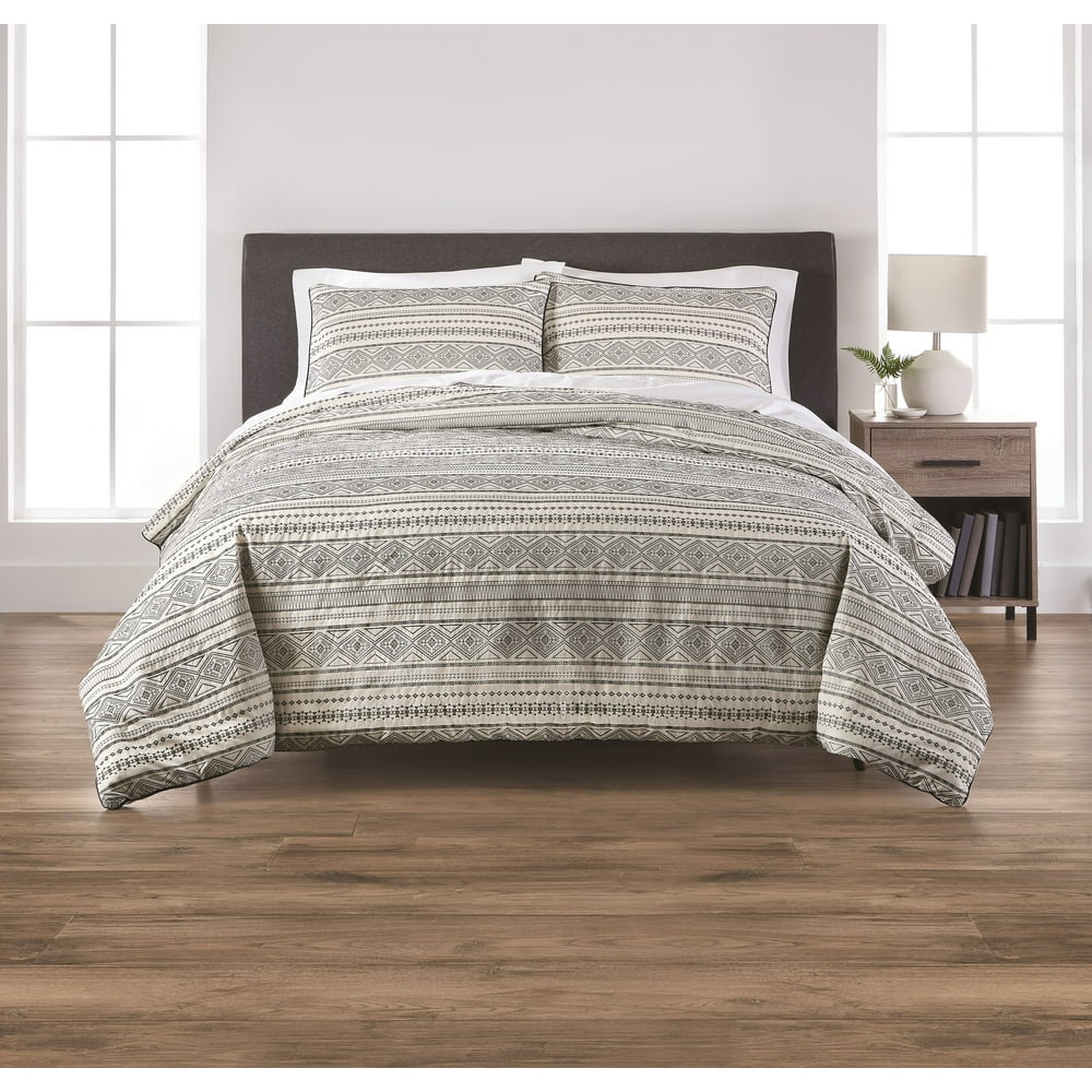 Better Homes And Gardens 3 Piece Full Queen Textured Stripe Comforter Set
