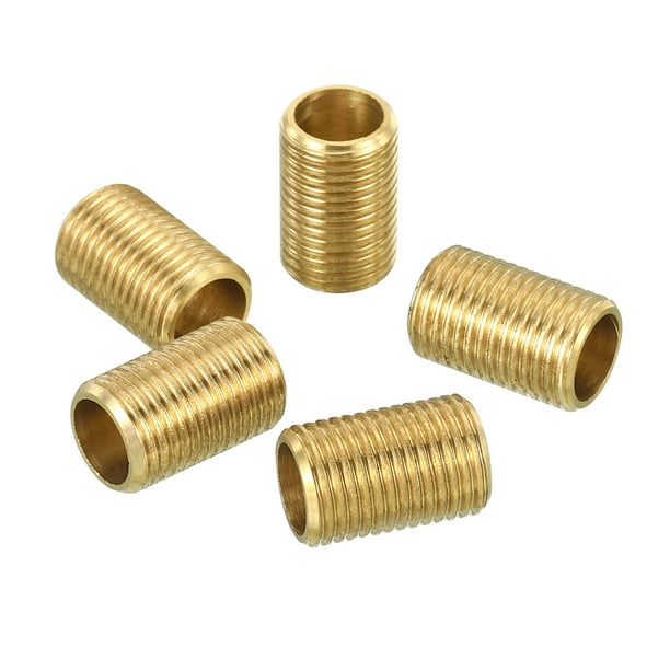 Uxcell M10 Lamp Pipe 15mm Long Threaded Hollow Tube Adapter Brass ...