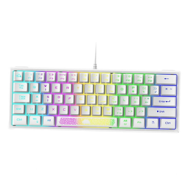 Light Adjustment 62 Keys Gaming Keyboard 60% Layout Five-Row Portable ...