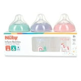Nuby 8 oz Baby Bottles, Llama, Snail & Unicorn, Slow Flow Silicone ...
