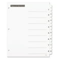 Office Essentials Table 'n Tabs Dividers with White Tabs, 1-8 Tab, 1 ...