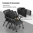 Cotinse Folding Office Chair Stackable Conference Room Chairs with ...