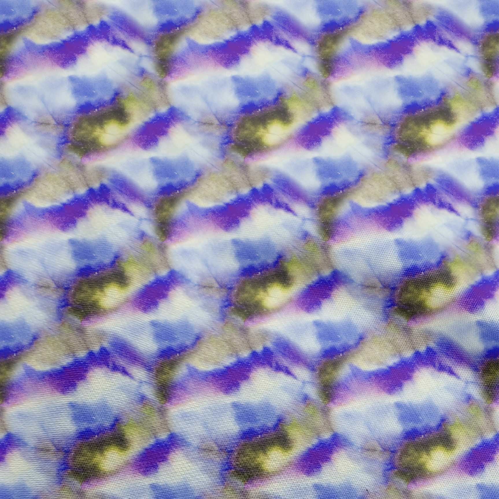 oneOone Viscose Chiffon Dark Purple Fabric Tie Dye Sewing Material ...
