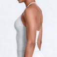 Women’s Longline Strappy Sports Bra Workout Top with Built-in Bra Gym ...