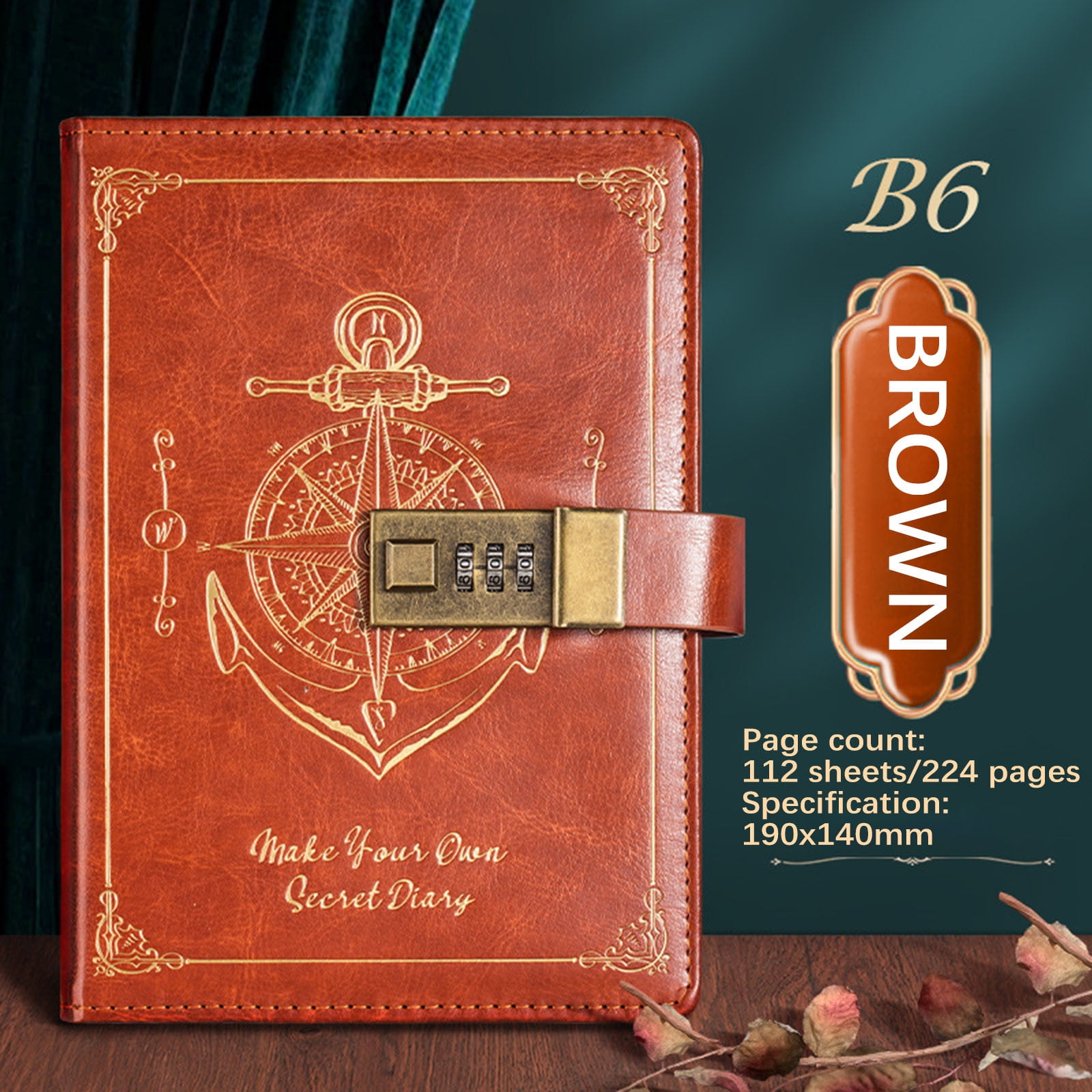 Click here for Rwvbm Password Notebook With Lock B6 Leather Noteb... prices