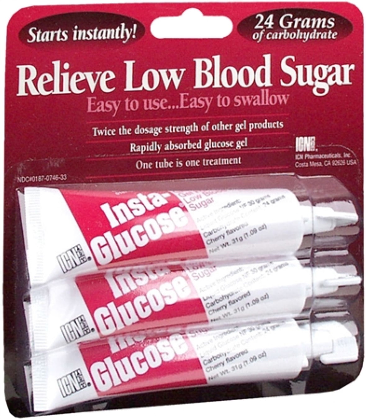 Insta-Glucose Unit Doses 3 Each - Cherry Flavor (Pack of 3) - Walmart.com