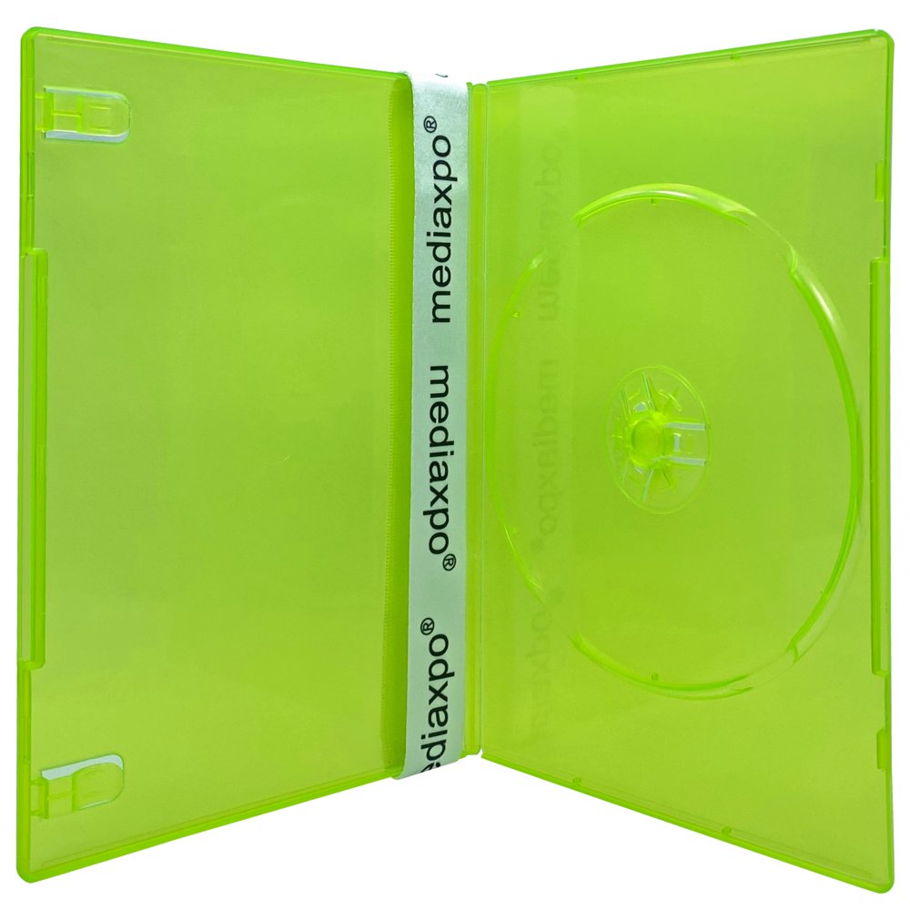 CheckOutStore? 200 SLIM Clear Green Color Single DVD Cases 7MM ...