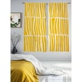 Abstract Yellow Striped Chiffon Sheer Curtains 72 Inches Long ...