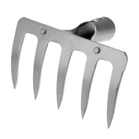 Unique Bargains 5 Teeth Garden Rake Head Galvanized Manganese Steel for ...