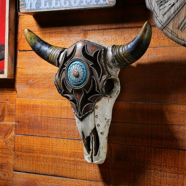 PARSAHO Retro Bull Head Wall Sconces Wall Hanging Bull Skull Western ...
