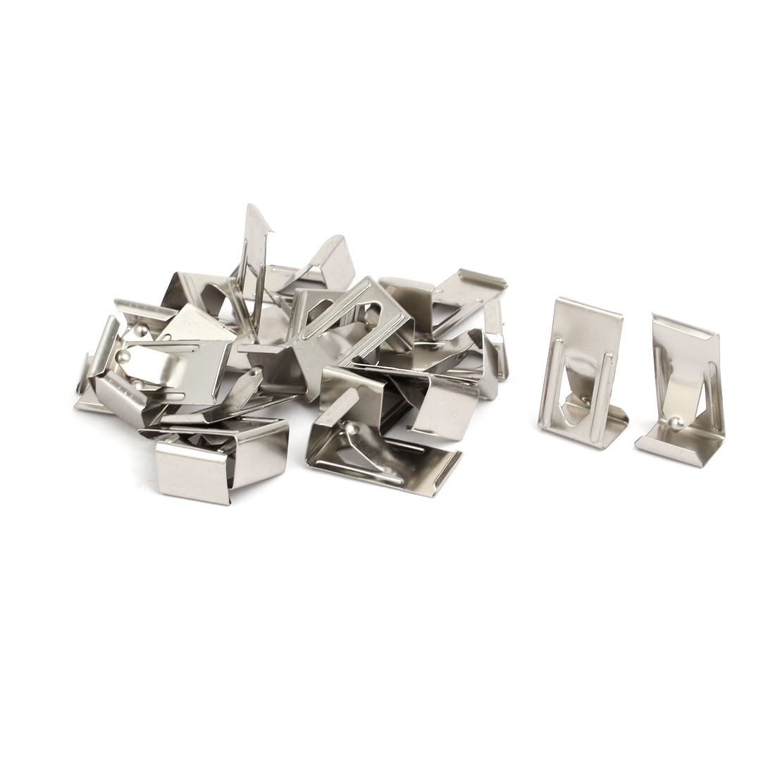 26mmx14mm Picture Photo Frame Metal Spring Turn Clip Hanger Siver Tone ...