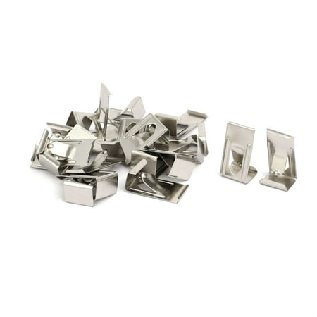 26mmx14mm Picture Photo Frame Metal Spring Turn Clip Hanger Siver Tone ...