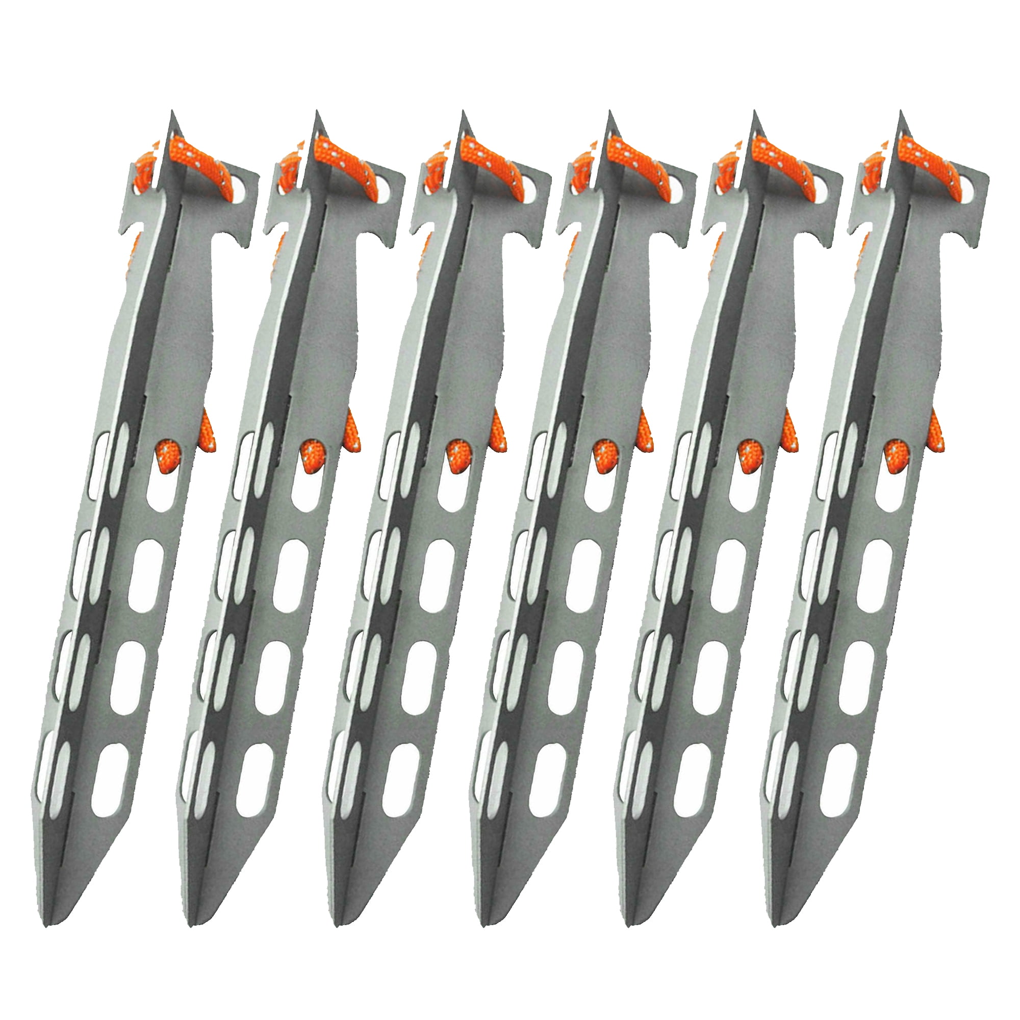 Ultralight Titanium Tent Stakes Trigonometric V-Shape 6Packs Windproof ...