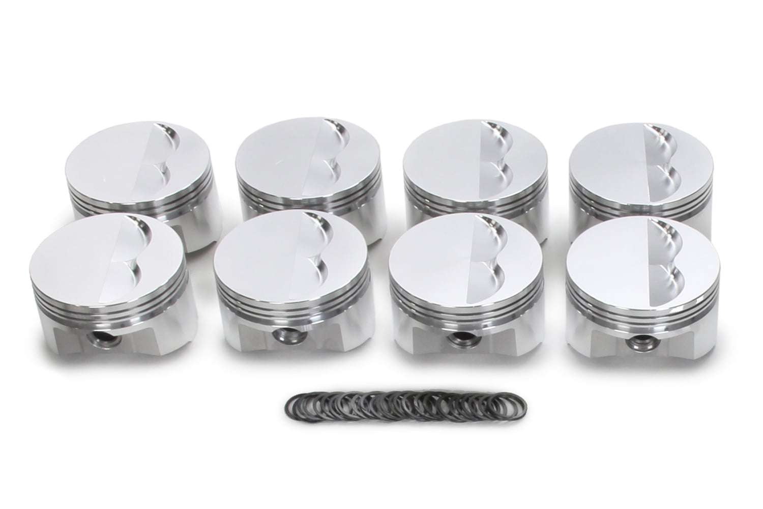 SBC Flat Top Piston Set 4.155 Bore - Walmart.com