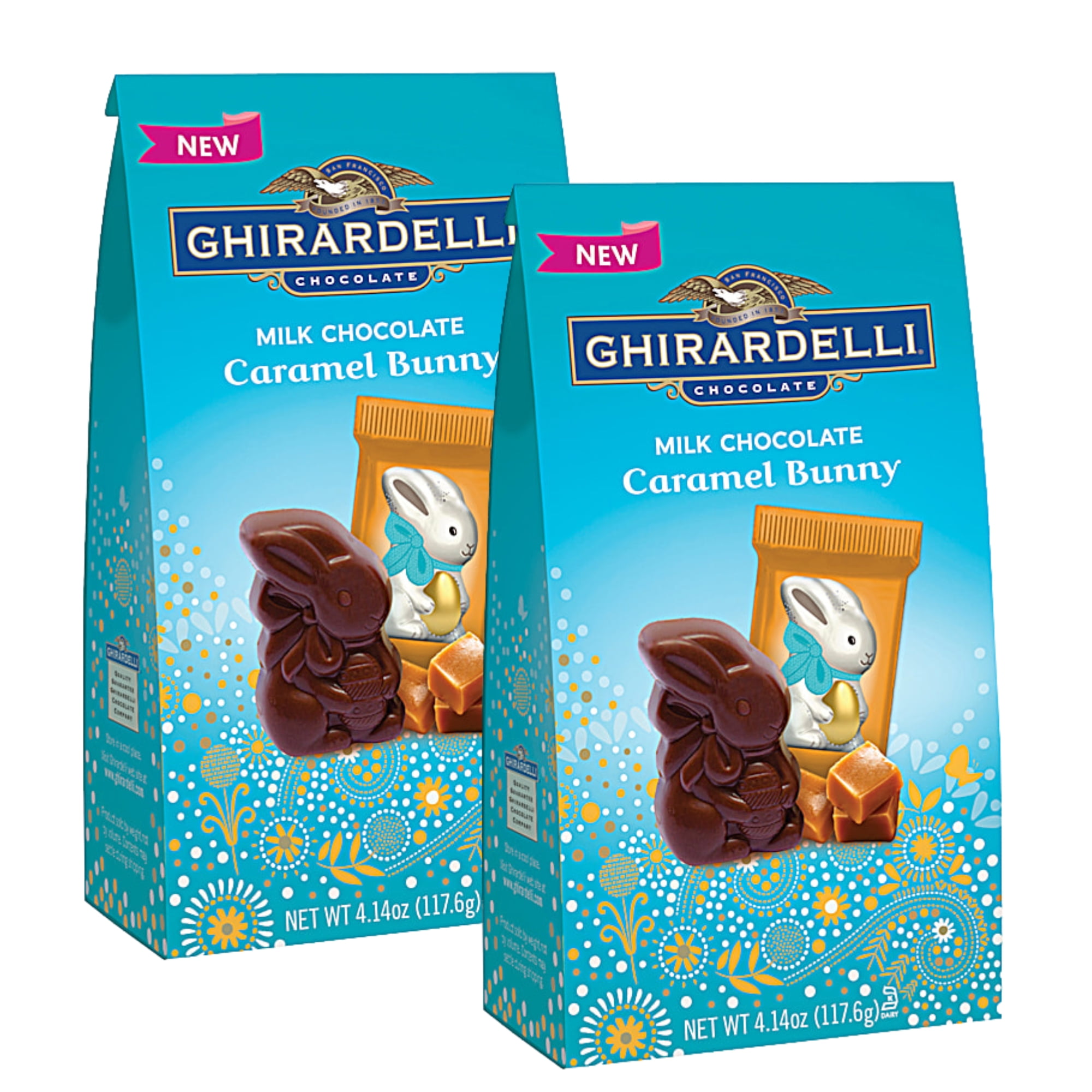 Ghirardelli Milk Chocolate Caramel Bunnies Rabbit Shaped Candies for ...