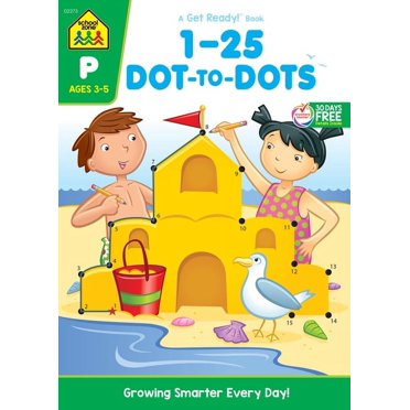 School Zone 1-25 Dot to Dots Activity Workbook (Walmart Exclusive ...