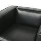 Noble House Denison Faux Leather Club Chair, Midnight Black and Dark ...