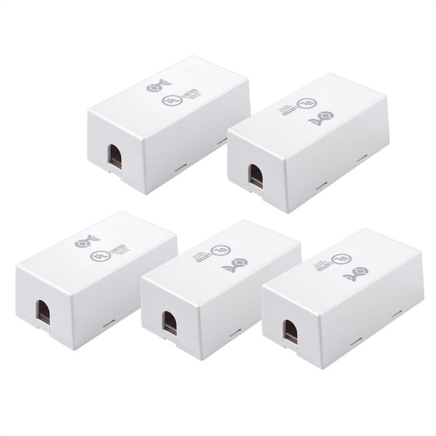 [UL Listed] Cable Matters 5-Pack Cat 6 RJ45 Ethernet Junction Box (Cat ...