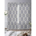 Baroque Pattern Sheer Curtains for Living Room Bedroom, Vintage ...